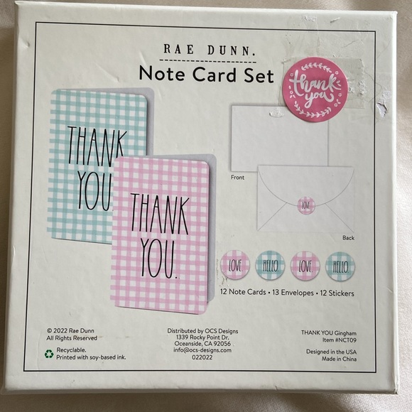 Rae Dunn | Office | Nwt Rae Dunn Note Cards | Poshmark